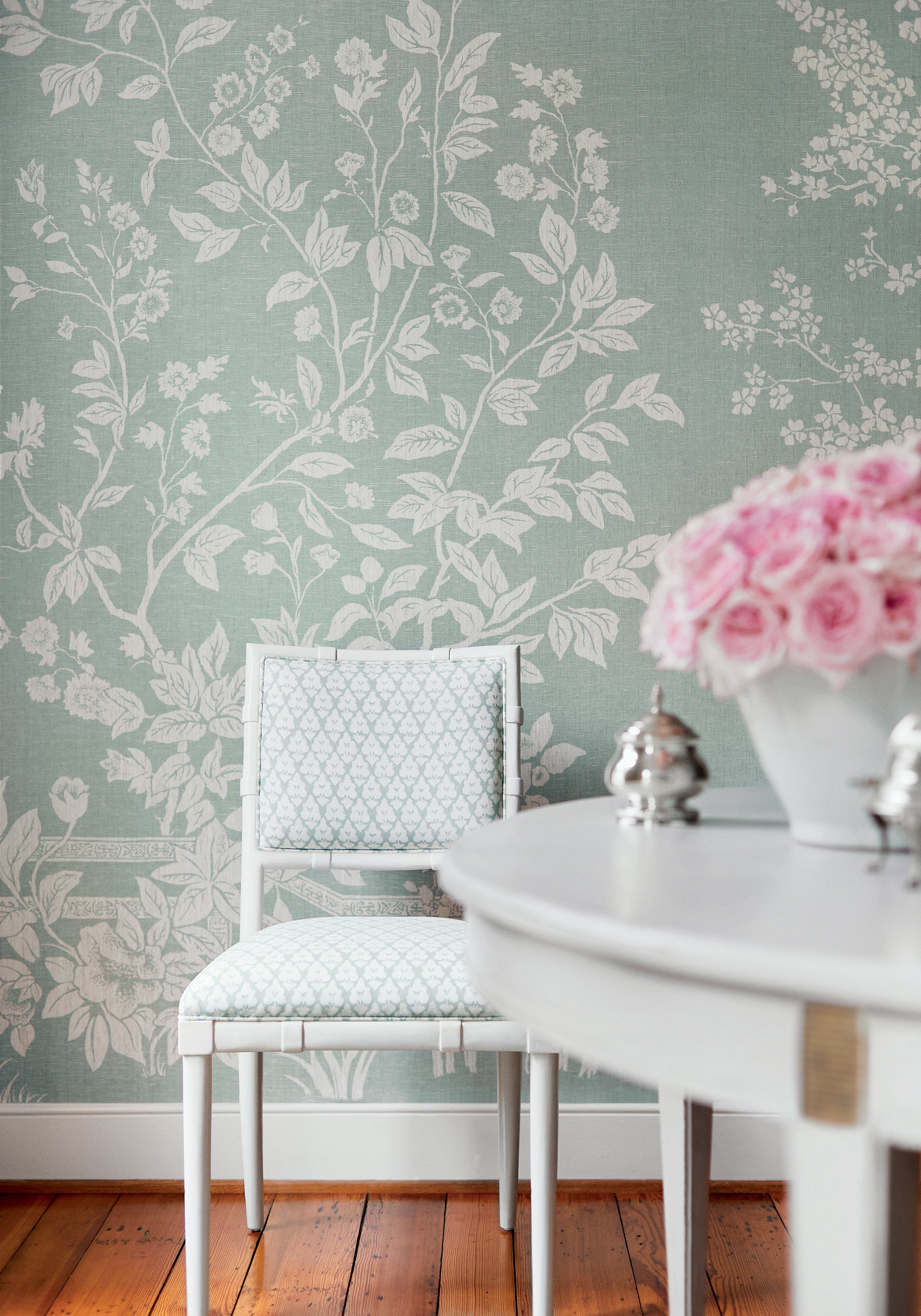 Arboreta Spa Blue Fabric F910832 by Thibaut - Fabric World